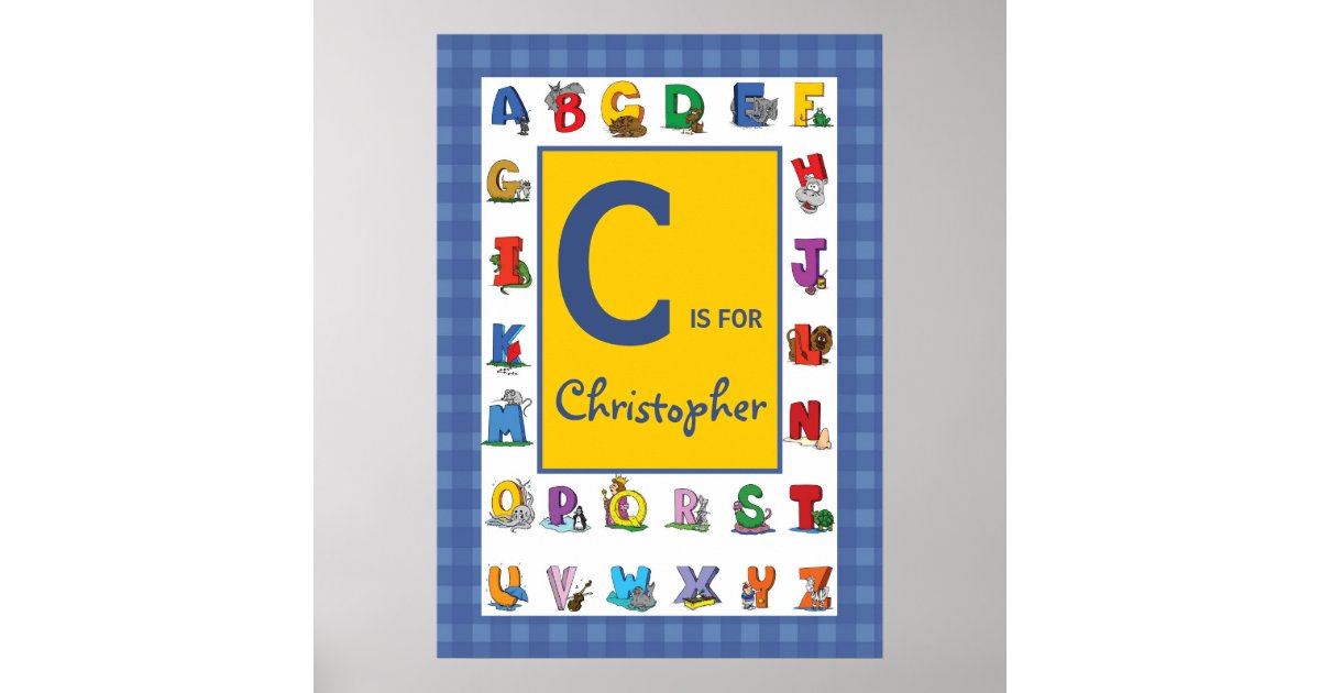 Custom Kids Name / Alphabet Poster | Zazzle