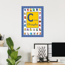 Custom Kids Name / Alphabet Poster | Zazzle