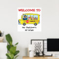 Custom Kids on the School Bus Welcome Poster | Zazzle