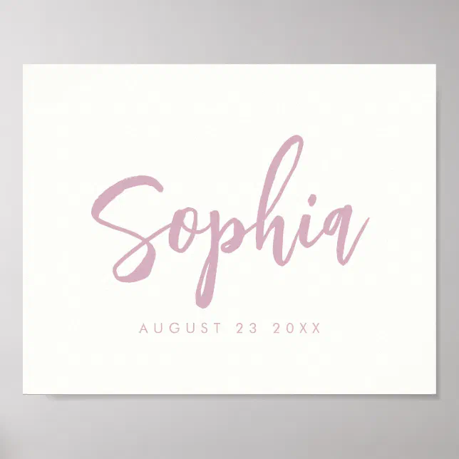 Custom Kid's Room Baby Name Nursery Wall Print | Zazzle