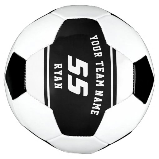 Custom Kids Soccer Ball with Team, Name, Number | Zazzle
