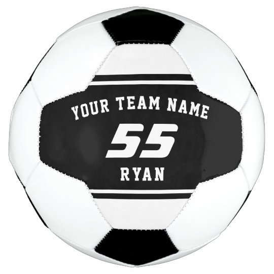 Custom Kids Soccer Ball with Team, Name, Number | Zazzle.com
