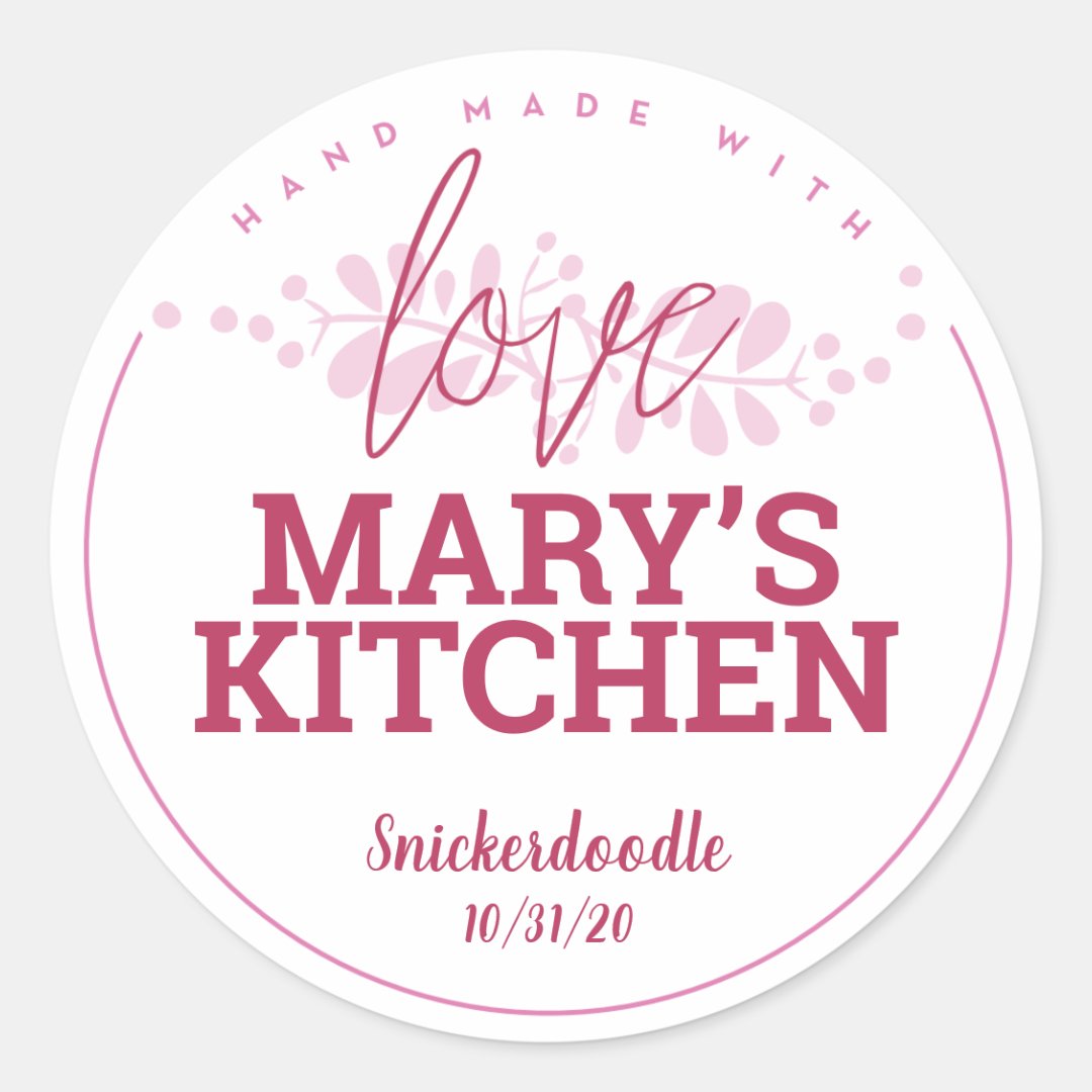 Custom Kitchen Labels + Your Name | Zazzle