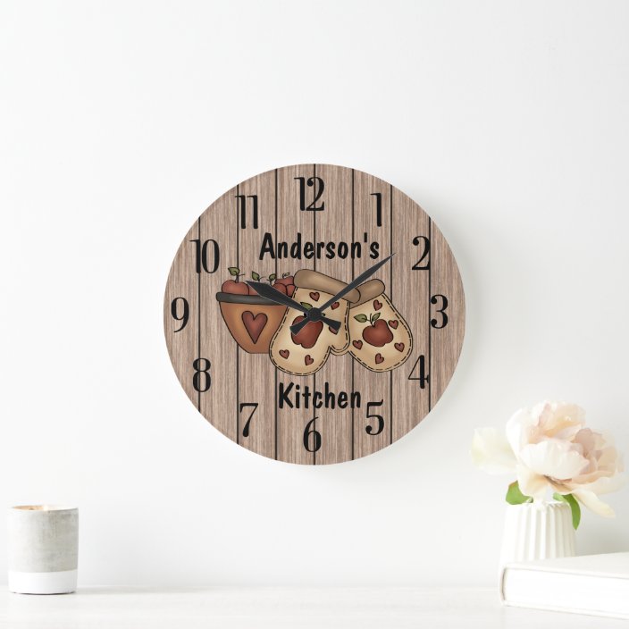 Custom Kitchen Large Clock | Zazzle.com