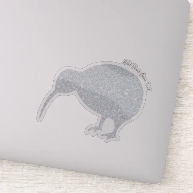 CUSTOM Kiwi Sparkle Glitter Sticker | Zazzle