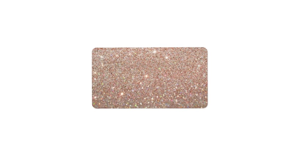 Custom Label - Rose Gold Glit Fab | Zazzle
