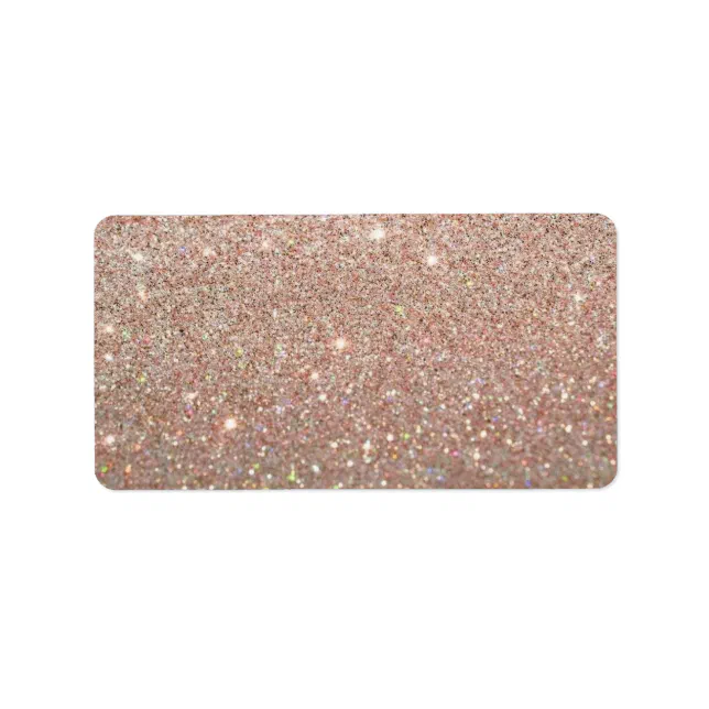 Custom Label - Rose Gold Glit Fab | Zazzle