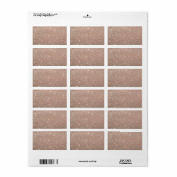 Custom Label - Rose Gold Glit Fab | Zazzle