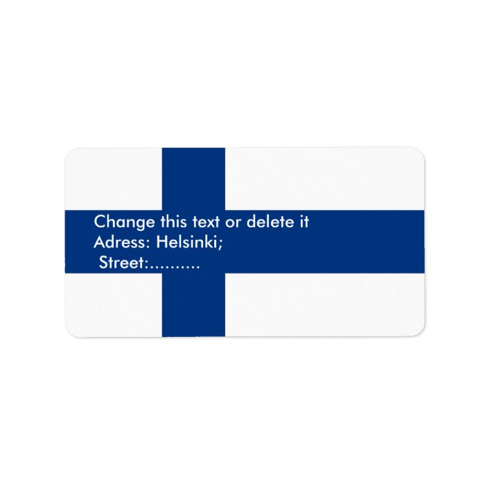 Custom Label with Flag of Finland | Zazzle.com