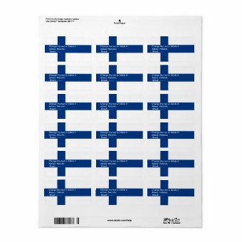 Custom Label with Flag of Finland | Zazzle