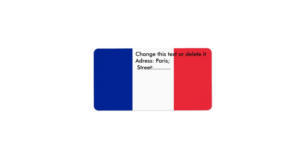Custom Label with Flag of France | Zazzle