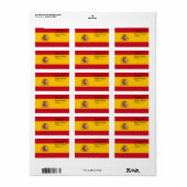 Custom Label with Flag of Spain | Zazzle