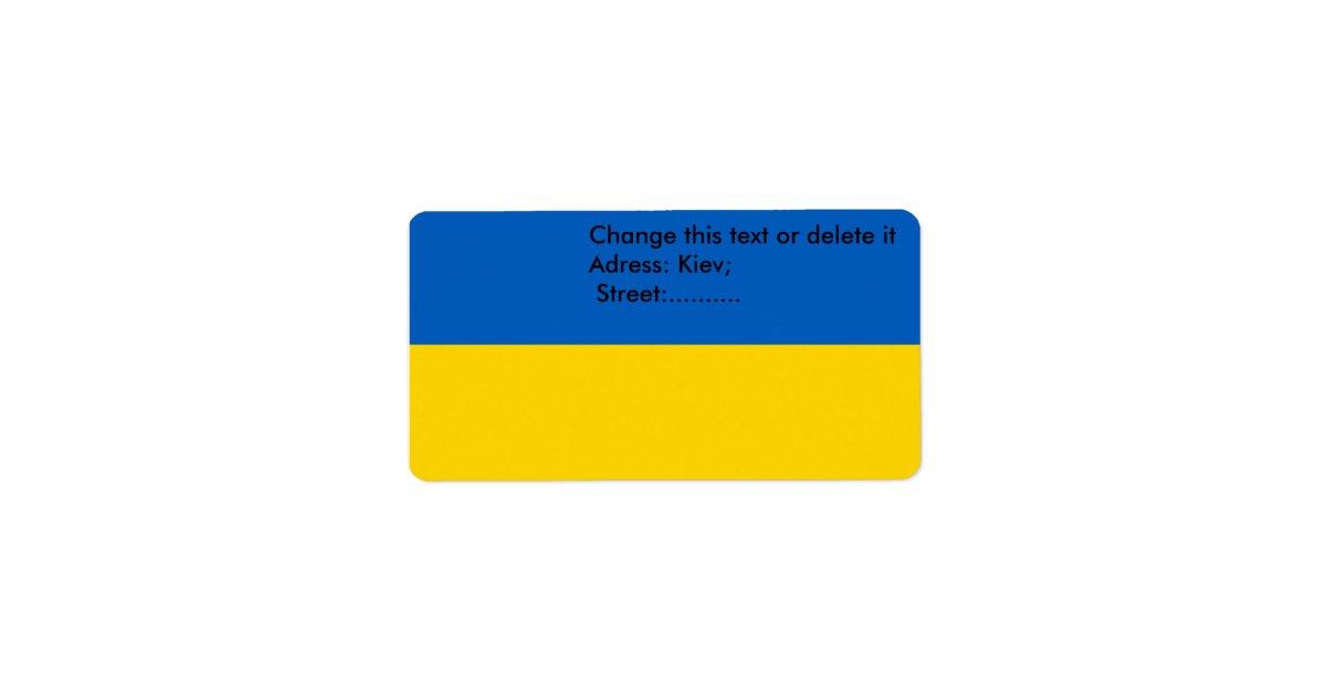 Custom Label with Flag of Ukraine | Zazzle
