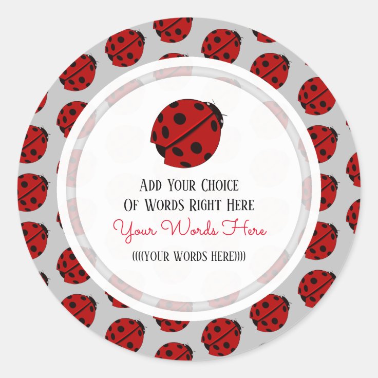 Custom Ladybug Stickers | Zazzle