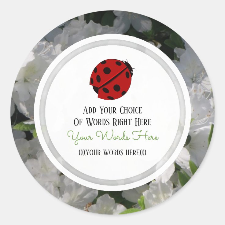 Custom Ladybug Stickers | Zazzle