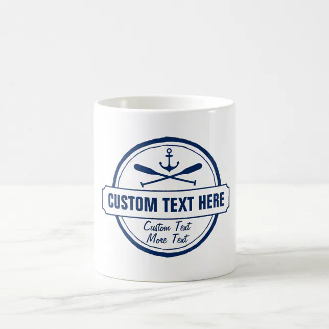 Custom Lake, Beach House & Boat Nautical Anchor Coffee Mug | Zazzle