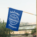 Custom Lake, Beach House & Boat Nautical Anchor House Flag | Zazzle