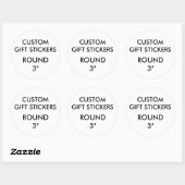 Custom LARGE 3" ROUND Gift Stickers Template | Zazzle