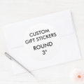 Custom LARGE 3" ROUND Gift Stickers Template | Zazzle