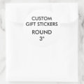 Custom LARGE 3" ROUND Gift Stickers Template | Zazzle