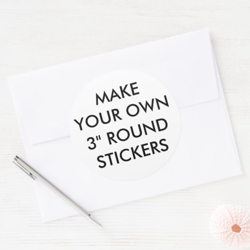 Custom Large Glossy 3" Round Stickers | Zazzle