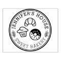 Custom Large Homemade Bakery Logo Circular Rubber Stamp | Zazzle