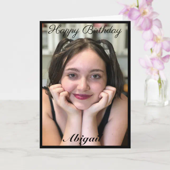 Custom Large Photo Daughter Birthday Card | Zazzle