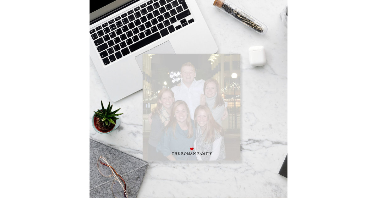 Custom Large Photo Personalized Family Notepad | Zazzle