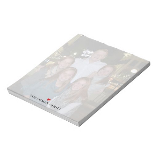 Custom Large Photo Personalized Family Notepad | Zazzle