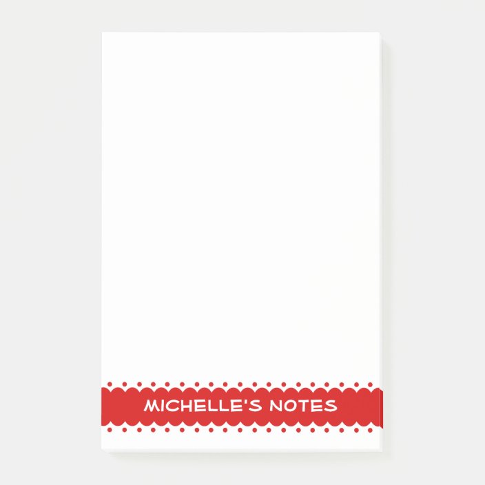 Custom large Post-it® notes with cute red border | Zazzle.com
