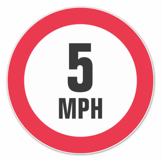 Custom large Speed Limit vinyl stickers with mph | Zazzle