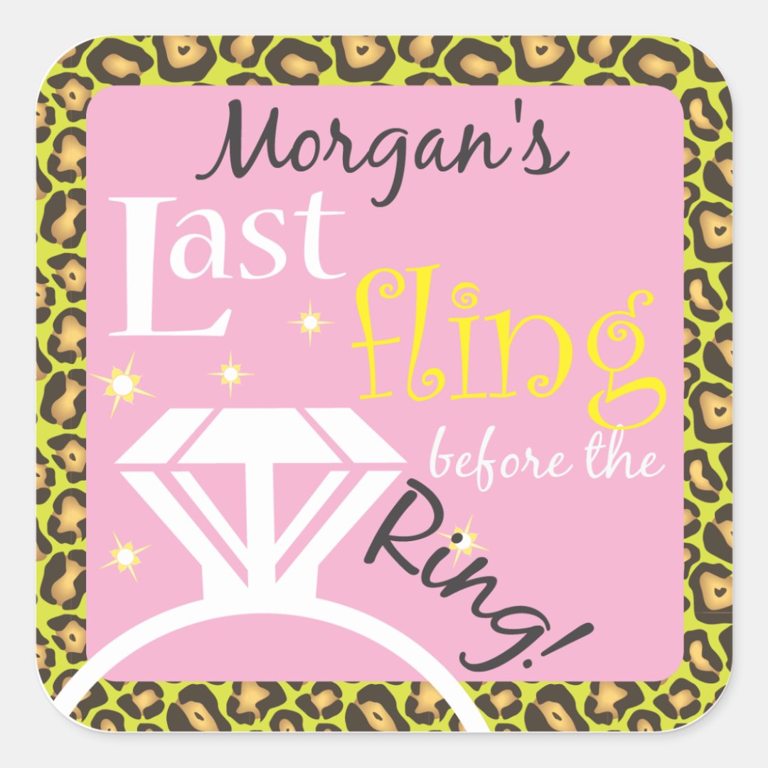 Custom_Last Fling | Favor Sticker | Zazzle