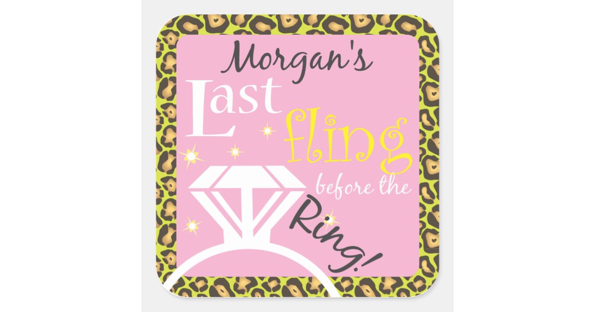Custom_Last Fling | Favor Sticker | Zazzle