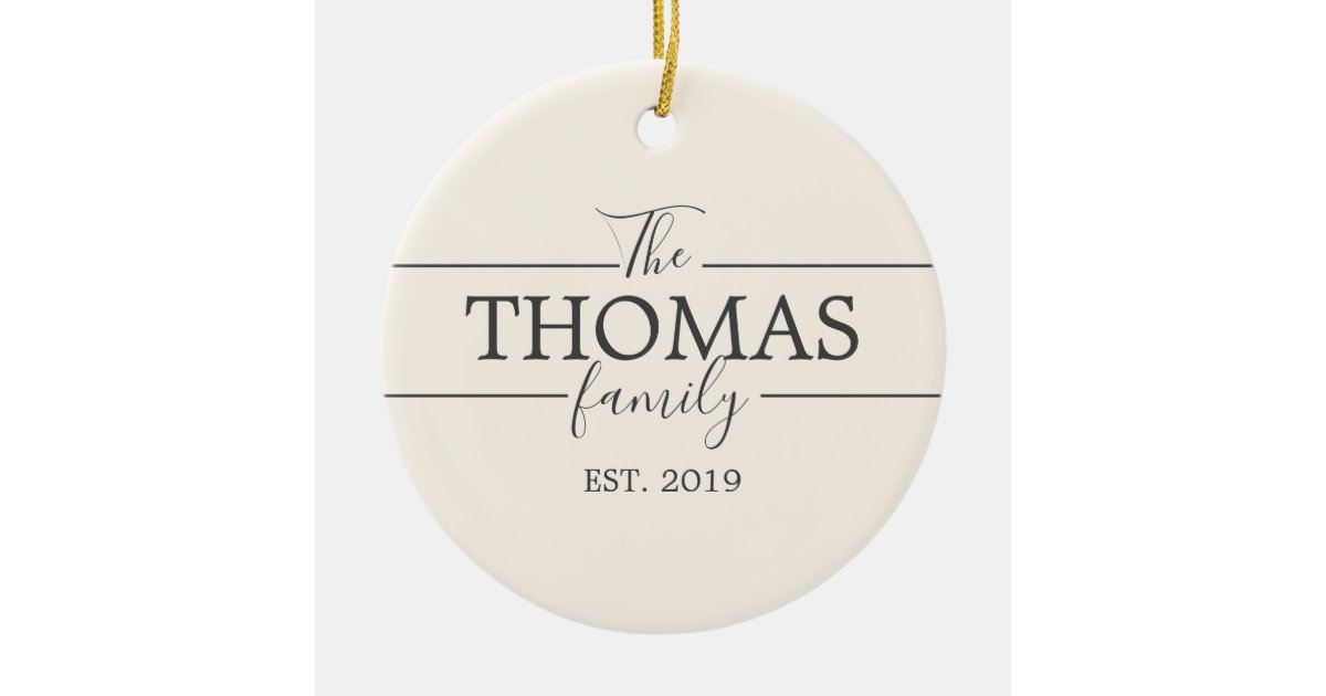 Custom Last Name First Christmas Gift Ornament | Zazzle