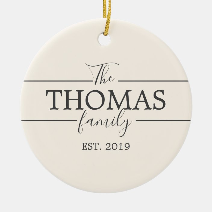 Custom Last Name First Christmas Gift Ornament | Zazzle.com