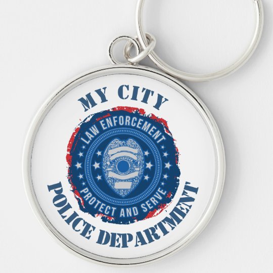 Custom Law Enforcement Badge Keychain | Zazzle.com