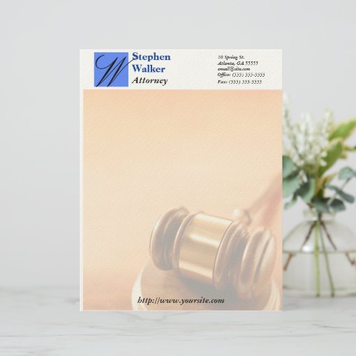 Custom Lawyer Stationary Letterhead | Zazzle