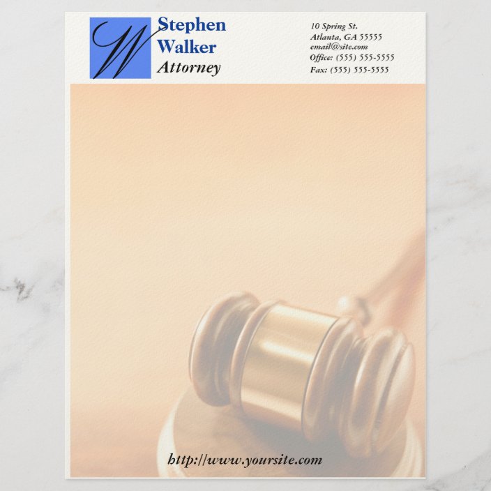 Custom Lawyer Stationary Letterhead | Zazzle.com