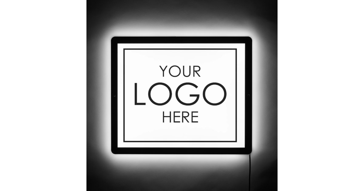Custom LED Logo Sign Light up Custom Logo LED Art | Zazzle