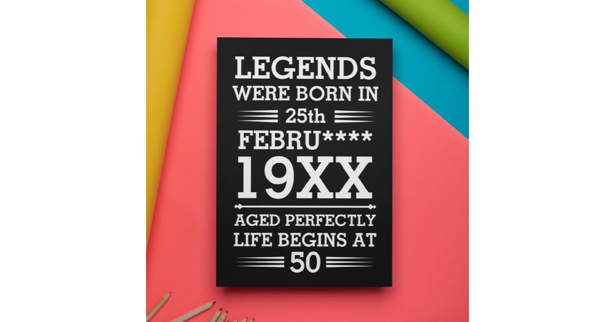 Custom Legends Were Born in Date Month Year Age Letterhead | Zazzle