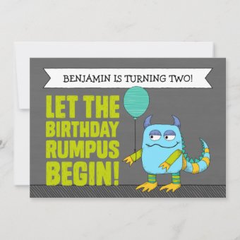 CUSTOM Let The Birthday Rumpus Begin! Invitations | Zazzle