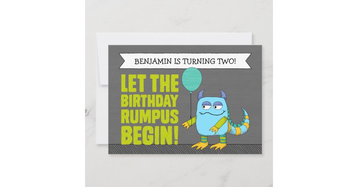 CUSTOM Let The Birthday Rumpus Begin! Invitations | Zazzle