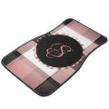 Custom Letter Floor Mats-Monogram Checkered Car Floor Mat | Zazzle