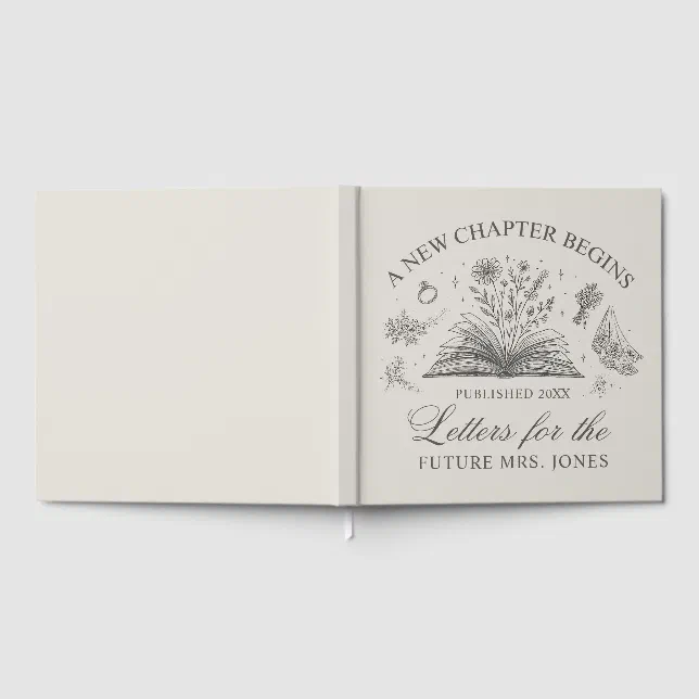 Custom Letters to the Bride Book Book Theme Bridal | Zazzle