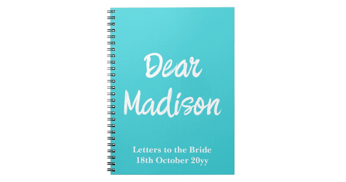Custom Letters to the Bride Hen Do Bridal Shower Notebook | Zazzle