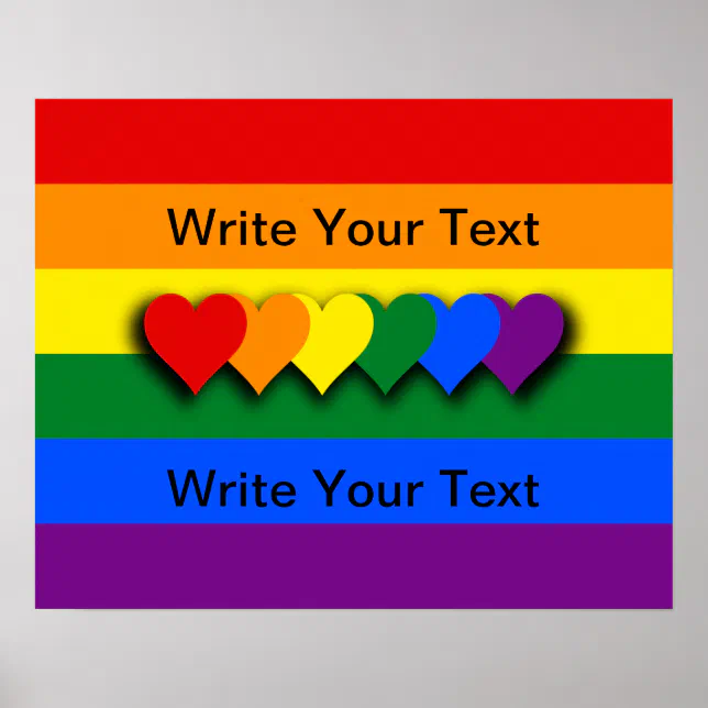 Custom LGBT flag Poster | Zazzle
