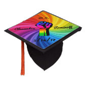 Custom LGBT Power Rainbow Swirl Graduation Cap Topper | Zazzle