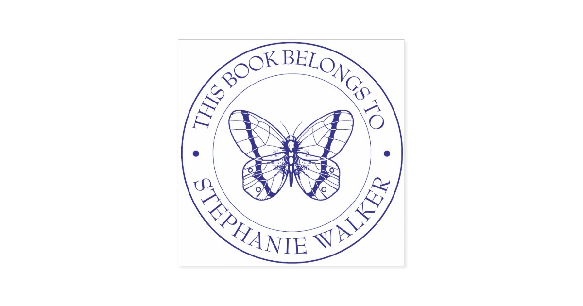 Custom Library Book Stamp - Ex Libris - Bookplate | Zazzle