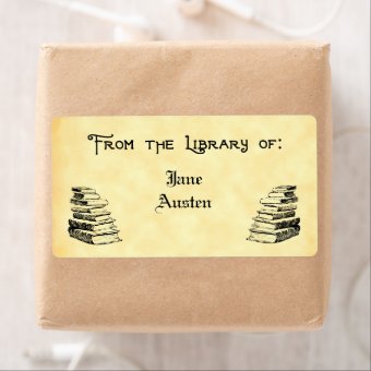Custom "Library Of" Vintage Art Labels | Zazzle
