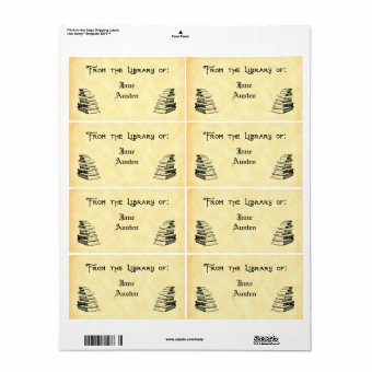 Custom "Library Of" Vintage Art Labels | Zazzle
